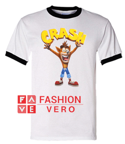 Crash Bandicoot Ringer T shirt limited edition