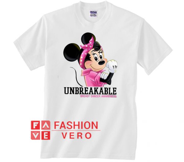 Minnie Mouse unbreakable breast cancer awareness Unisex adult T shirt cheap