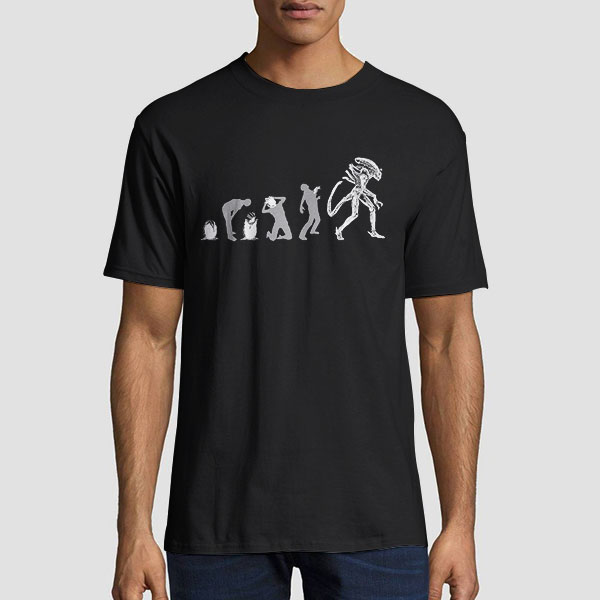 Buy Aliens Evolution of Xenomorph Skull Shirt Cheap